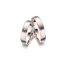 Partnerring MARRYA Fingerringe Gr. 48, Gelbgold 333-Roségold 333-Weißgold 333, damen ring, silber, roségold Damen 333 Bicolor Trauringe Eheringe Partnerringe – das Zeichen Eurer Liebe