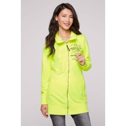 Sweatjacke SOCCX Gr. L, gelb (yellow lime) Damen Sweatjacken mit Baumwolle