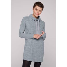 Strickkleid SOCCX Gr. M, US-Größen, grau (cold grey melange) Damen Kleider mit überschnittenen Schultern