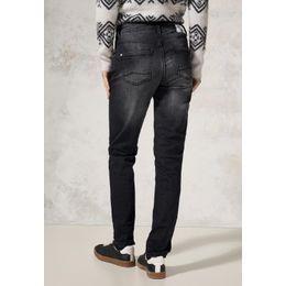 Slim-fit-Jeans Cecil "TORONTO" Gr. 27, Länge 32, grau (dark grey washed) Damen Jeans im Five-Pocket Style