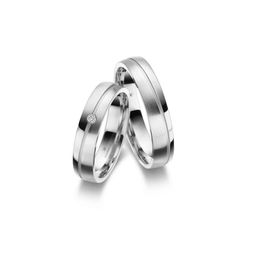 Partnerring MARRYA Fingerringe Gr. 56, Weißgold 333, silberfarben (herren ring, silber) Damen 333 Weißgold Trauringe Eheringe Partnerringe – das Zeichen Eurer Liebe