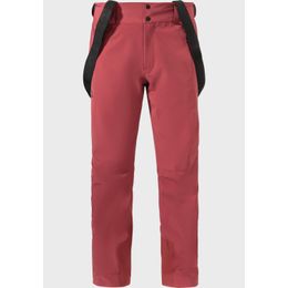 Schöffel Latzhose SCHÖFFEL "Ski Pants Pontresina M" Gr. 50, Normalgrößen, rot (2925, rot), Herren, Oberstoff : Aussenseite: 85% Nylon 15% Elasthan (Membran: Polyurethan) Futter : 84% Nylon 16% Elasthan, Hosen