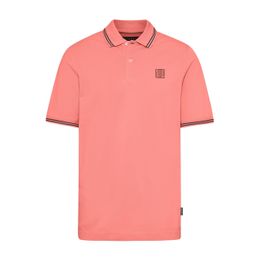 Poloshirt Bugatti Gr. L, rot (apricot) Herren Shirts mit Kontraststreifen