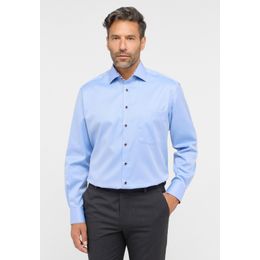 Langarmhemd Eterna "COMFORT FIT" Gr. 47, Normalgrößen, blau (mittelblau) Herren Hemden