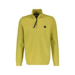 Sweatjacke Lerros "Lerros Sweat-Troyer in Strukturqualität" Gr. M, gelb (yellow moss) Herren Sweatjacken