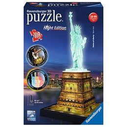 Ravensburger Freiheitsstatue bei Nacht 3D-Puzzle, 108 Teile