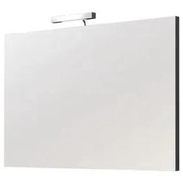 Evenes LED-Spiegel Ranelva mit Touch-Schalter, mit schwarzem Rahmen, Frontbeleuchtung, 600 x 800 mm