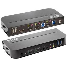 Club3D KVM Switch 4K60Hz KVM-Umschalter HDMI Fernbedienung 4096 x 2160 Pixel