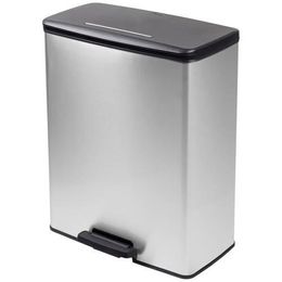 curver Deco bin slim 254610 Mülleimer 65 l (B x H x T) 480 x 615 x 280 mm Silber, Schwarz 1 St.