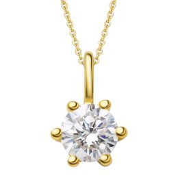 Ketten-Anhänger ONE ELEMENT "0.15 ct Diamant Brillant Anhänger aus 585 Gelbgold" Schmuckanhänger Gr. 0.15 ct, Gelbgold 585-Diamanten, goldfarben (gold) Damen Gold Schmuck