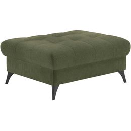 Hockerbank Home Affaire "Blackburn II" Hocker Gr. B/H/T: 102cm x 46cm x 82cm, Microfaser 1, grün (memphis 12 green) Passend zu der Garnitur, wahlweise mit Kaltschaum