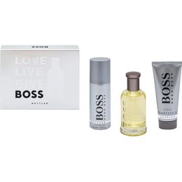 Duft-Set BOSS "Eau de Toilette Bottled" Parfüms Gr. 100 ml, grau (transparent) Herren