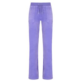 Sweathose Juicy Couture "DEL RAY Damen" Gr. S, EURO-Größen, lila (violet tulip) Damen Hosen Trainingshose Damen, Sweathose, Velour, Jogginghose mit Glitzer, Sale