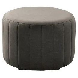 Pouf Fink "Helen", grau (stone), B:60cm H:43cm T:60cm, Poufs, mit seitlichen Nähten