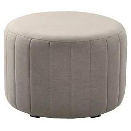 Pouf Fink "Helen", beige, B:60cm H:43cm T:60cm, Poufs, mit seitlichen Nähten