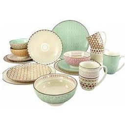 Kombiservice Creatable "Geschirr-Set Mandala" Geschirr-Sets Gr. 16 tlg., bunt Service, 4 Designs, 16 Teile, für Personen