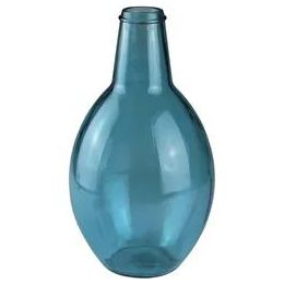 Bodenvase AM Design, blau, B:20,00cm H:38,00cm T:20,00cm, Glas, Vasen, mundgelasen, Höhe 38 cm