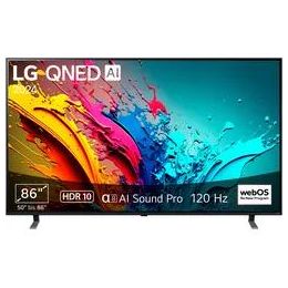 LG QNED-Fernseher, D (A-G), Fernseher, schwarz, 86, Topseller