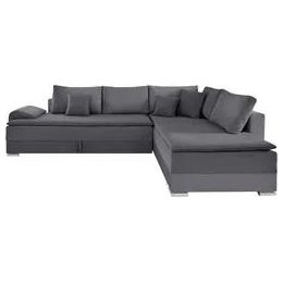 Ecksofa Inosign "Night & Day L-Form" Sofas Gr. B/H/T: 324cm x 95cm x 218cm, Cord, Recamiere rechts, mit Bonnellfederkern, schwarz mit Boxspring Bettfunktion 180x200 cm, Dauerschläfer