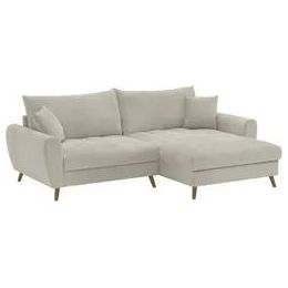 Ecksofa Home Affaire "Blackburn II" Sofas Gr. B/H/T: 246cm x 71cm x 170cm, Soft clean, Recamiere rechts, beige (novaclean avanti 6 taupe) Wahlweise mit Kaltschaumpolsterung bis 140 kg belastbar