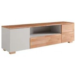 Lowboard Home Affaire Sideboards Gr. B/H/T: 160 cm x 45 cm x 35 cm, teilmassiv, braun (braun und grau) schöne moderne Optik