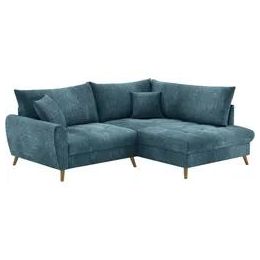 Ecksofa MR. COUCH "Blackburn II, L-Form", blau (dolce 13 ocean), B:230cm H:71cm T:190cm, Dolce (100% Polyester), Sofas, Mit Kaltschaumpolsterung bis 140 kg belastbar