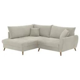 Ecksofa Home Affaire "Blackburn II, L-Form" Sofas Gr. B/H/T: 230cm x 71cm x 190cm, Soft clean, Ottomane links, beige (novaclean avanti 6 taupe) Mit Kaltschaumpolsterung bis 140 kg belastbar