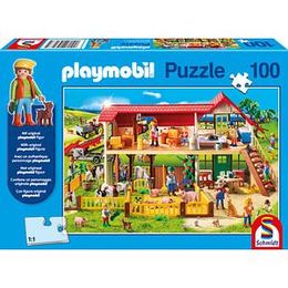 SCHMIDT Playmobil Bauernhof Puzzle, 100 Teile