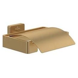 Villeroy & Boch Villeroy und Boch Elements Striking Toilettenpapierhalter TVA15201300076 131x45x115mm, mit Deckel, brushed gold