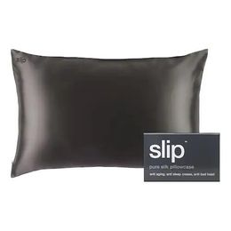 Slipsilk - Slipsilk - Rechteckiger Kissenbezug - Pillowcase Queen Charcoal