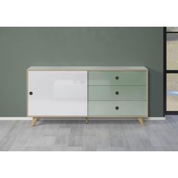 Sideboard INTER-FURN "Adelaide" Sideboards Gr. B/H/T: 180cm x 86cm x 40cm, 3 St., weiß Kommode, Modernes Design, Breite 180 cm