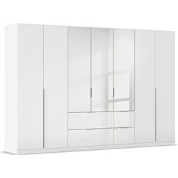 Drehtürenschrank Rauch "Kleiderschrank Schrank Garderobe AGORDO mit Dekor- oder Hochglanzfront" Schränke Gr. B/H/T: 315 cm x 210 cm x 54 cm, 7 St., weiß (alpinweiß, hochglanz weiß) mit Außenschubkästen, in 6 Breiten und 2 Höhen MADE IN GERMANY