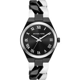 Quarzuhr Michael Kors "LENNOX, MK 7502" Armbanduhren schwarz (schwarz, silberfarben) Damen Armbanduhr, Damenuhr, analog, Edelstahlarmband, Exklusiv bei uns