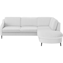 Sit & More Ecksofa SIT & MORE "Soul L-Form", silber, B:257cm H:90cm T:239cm, 100% Polyester, Sofas, Ecksofa, wahlweise mit Bettfunktion und Bettkasten oder Schubkasten