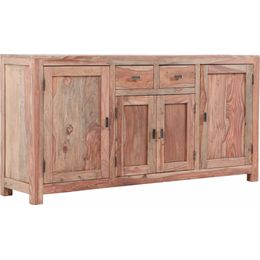 Sideboard GUTMANN FACTORY "Inka" Sideboards Gr. B/H/T: 181cm x 96cm x 45cm, 2 St., beige (natur) Kommode aus massivem Sheesham Holz, Breite 181 cm