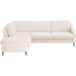 Sit & More Ecksofa SIT & MORE "Soul L-Form", beige, B:257cm H:90cm T:239cm, 100% Polyester, Sofas, Ecksofa, wahlweise mit Bettfunktion und Bettkasten oder Schubkasten