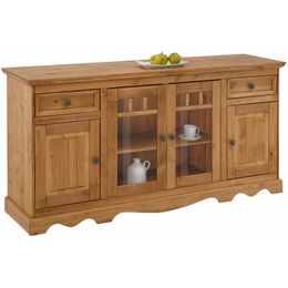 Sideboard Home Affaire "Melissa" Sideboards Gr. B/H/T: 169 cm x 85 cm x 45 cm, beige (natur gebeizt, gewachst) Kommode, Breite 169 cm