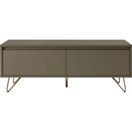 Lowboard Salesfever Sideboards Gr. B/H/T: 120cm x 45cm x 40cm, Grau,, grau (grau/gold) Kommode mit Klappendämpfe, Hairpin Beinen