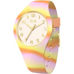 Ice Watch Quarzuhr ICE-WATCH "ICE tie and dye - Small 3H" Armbanduhren rosa (rosa, orange, gelb) Damen Armbanduhr, Damenuhr, Silikonarmband, analog