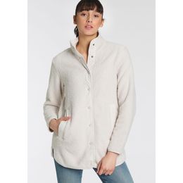 Plüschjacke CMP "D Teddyjacke" Gr. 46, beige (vaniglia) Damen Jacken