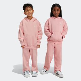 Trainingsanzug adidas originals "HOODIE SET" Gr. 110, pink (semi spark) Kinder Sportanzüge