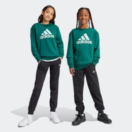 Trainingsanzug adidas Sportswear "ESSENTIALS BIG LOGO KIDS JOGGINGANZUG" Gr. 128, grün (collegiate green) Kinder Sportanzüge