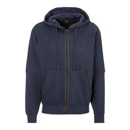 Kapuzensweatjacke BOSS Orange "Zedenimhood" Gr. XL, blau (open blue482) Herren Sweatjacken mit Eingrifftaschen