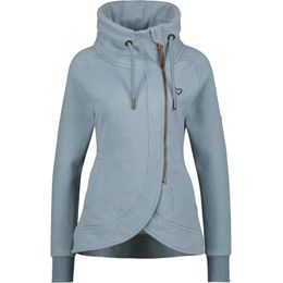 alife and kickin Sweatjacke ALIFE & KICKIN "Damen MerylAK A" Gr. XS, blau (pacific melange) Damen Sweatjacken