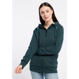 Kapuzensweatjacke Ragwear "NESKIA ZIP" Gr. L (40), grün (pine green) Damen Sweatjacken