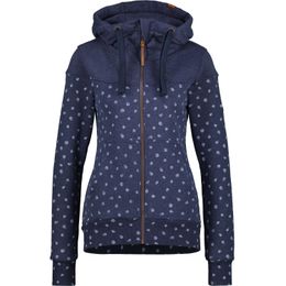 alife and kickin Kapuzensweatjacke ALIFE & KICKIN "Damen PalinaAK B" Gr. L, blau (marine melange) Damen Sweatjacken