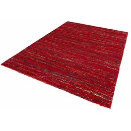 Hochflor-Teppich Hanse Home "Chic" Teppiche Gr. B: 120cm, 30mm, L: 170cm, rot Shaggy, Weich, Flauschig, Flokati, Meliert, Wohnzimmer, Schlafzimmer