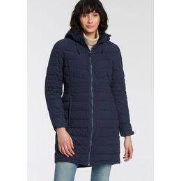 Steppmantel Killtec "KOW 96 WMN QLTD CT", Damen, Gr. 38, blau (dunkelnavy), Steppware, Obermaterial: 100% Polyester, unifarben, sportlich, Langarm angesetztes Bündchen mit Klettverschluss, Mäntel