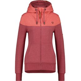 alife and kickin Kapuzensweatjacke ALIFE & KICKIN "Damen PalinaAK A" Gr. L, rot (cranberry juice melange) Damen Sweatjacken