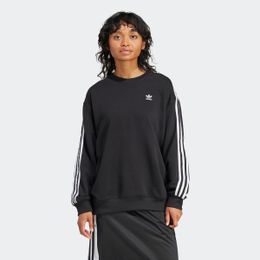 Sweatshirt adidas originals "3 S CREW OS" Gr. XS, schwarz (black) Damen Sweatshirts